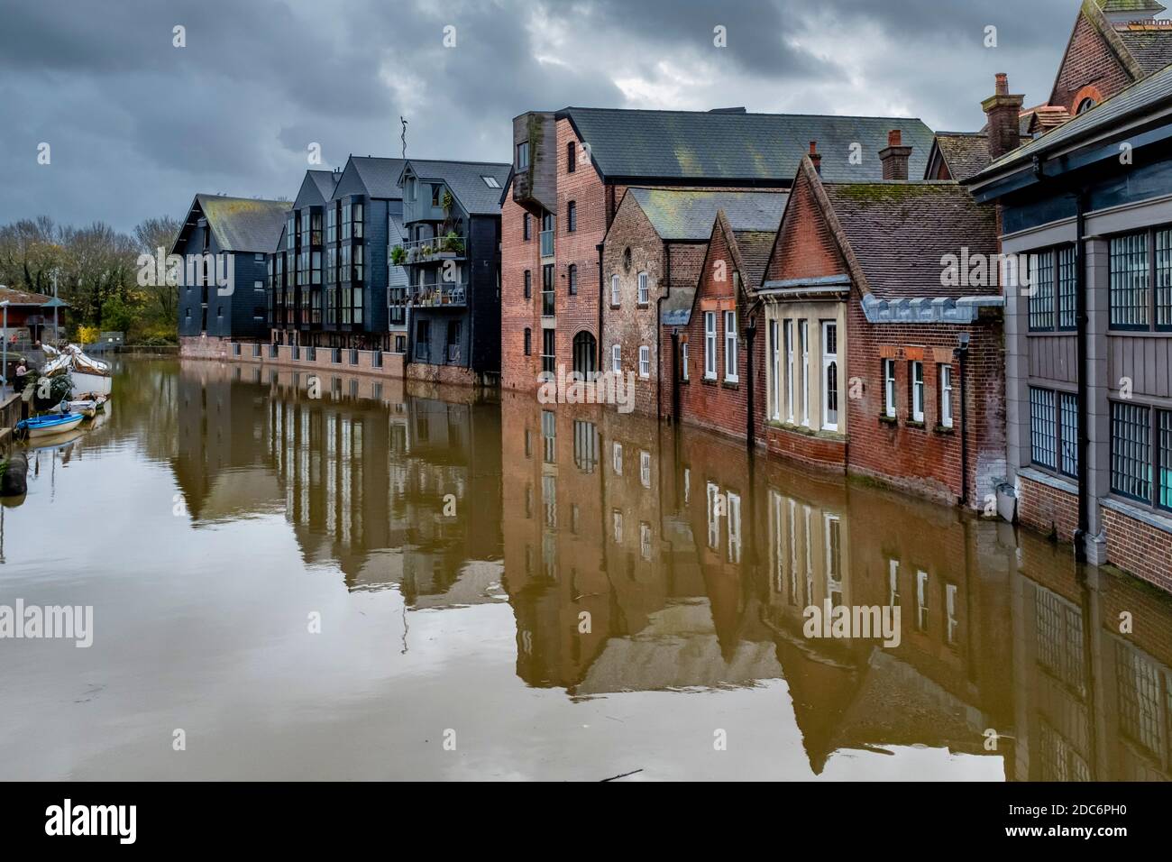 Riverside Buildings In Lewes, East Sussex, UK, Photographed During A ...