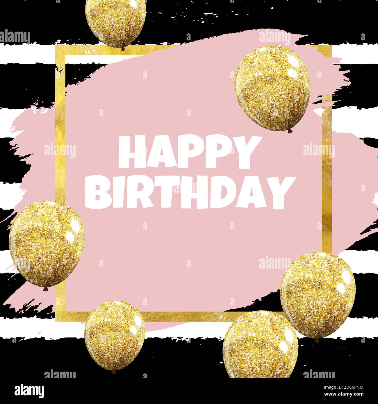 Abstract Happy Birthday Background with Glitter Splash in Modern Style ...