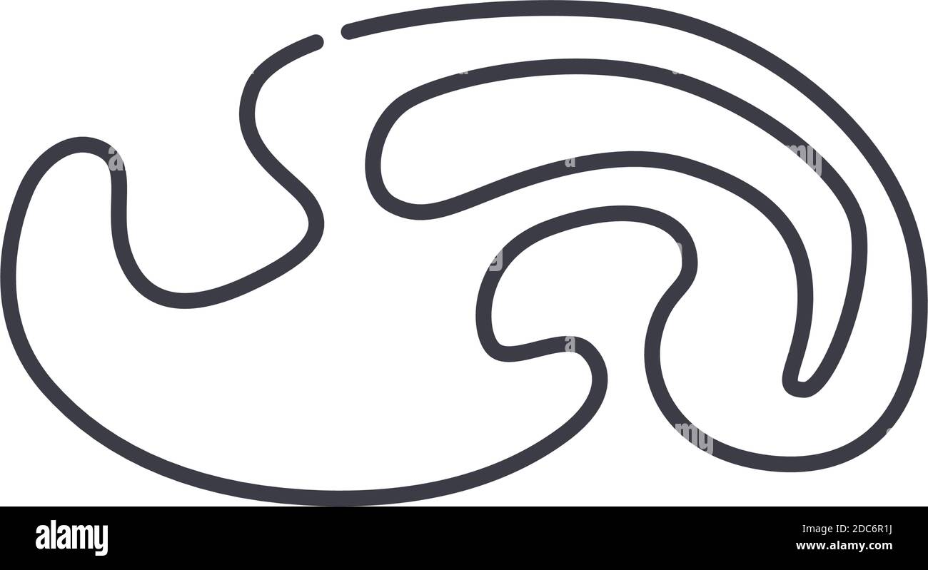 Curve line icon, linear isolated illustration, thin line vector, web ...