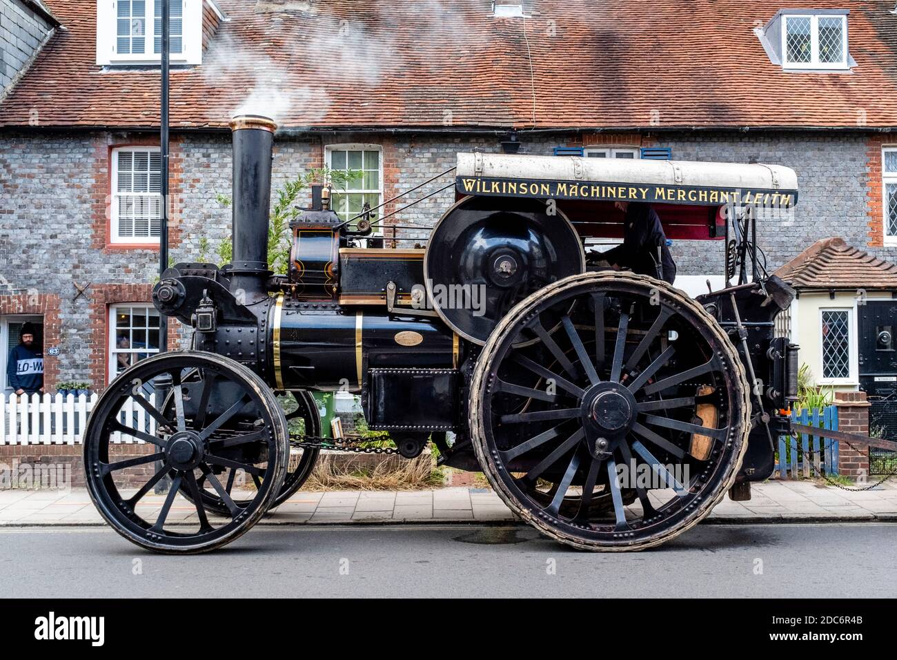 A Steam Traction Engine In The High Street, Lewes, East Sussex, UK ...