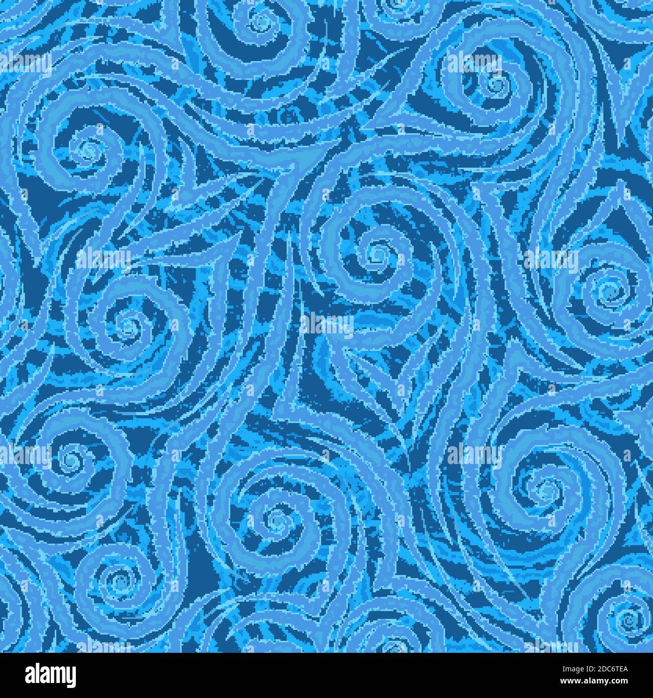 Decorative Lines Corner Blue