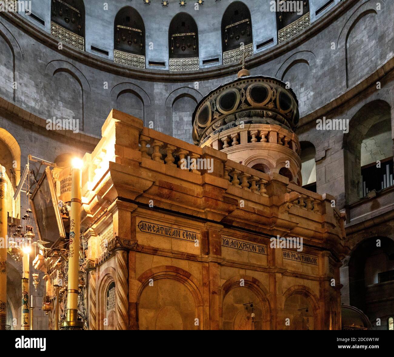 Jerusalem / Israel - 2017/10/12: Church of the Holy Sepulchre interior ...