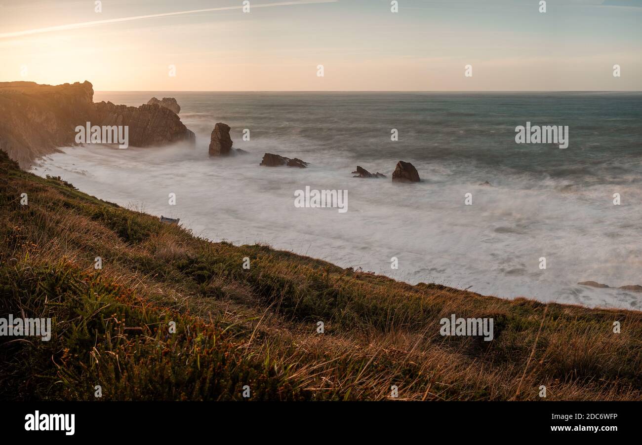 Beautiful beach high tide in hi-res stock photography and images - Alamy