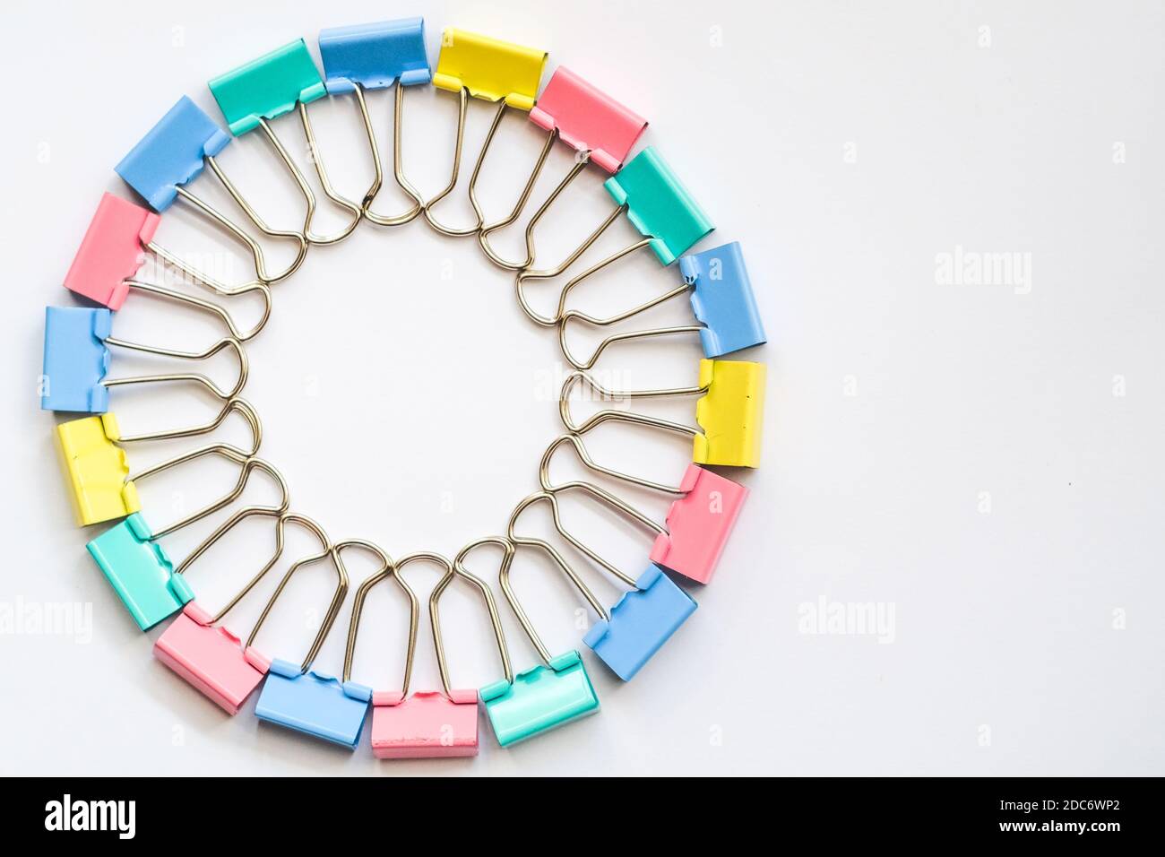 Colored iron paper clips. paper clips with many unique pastel color ...