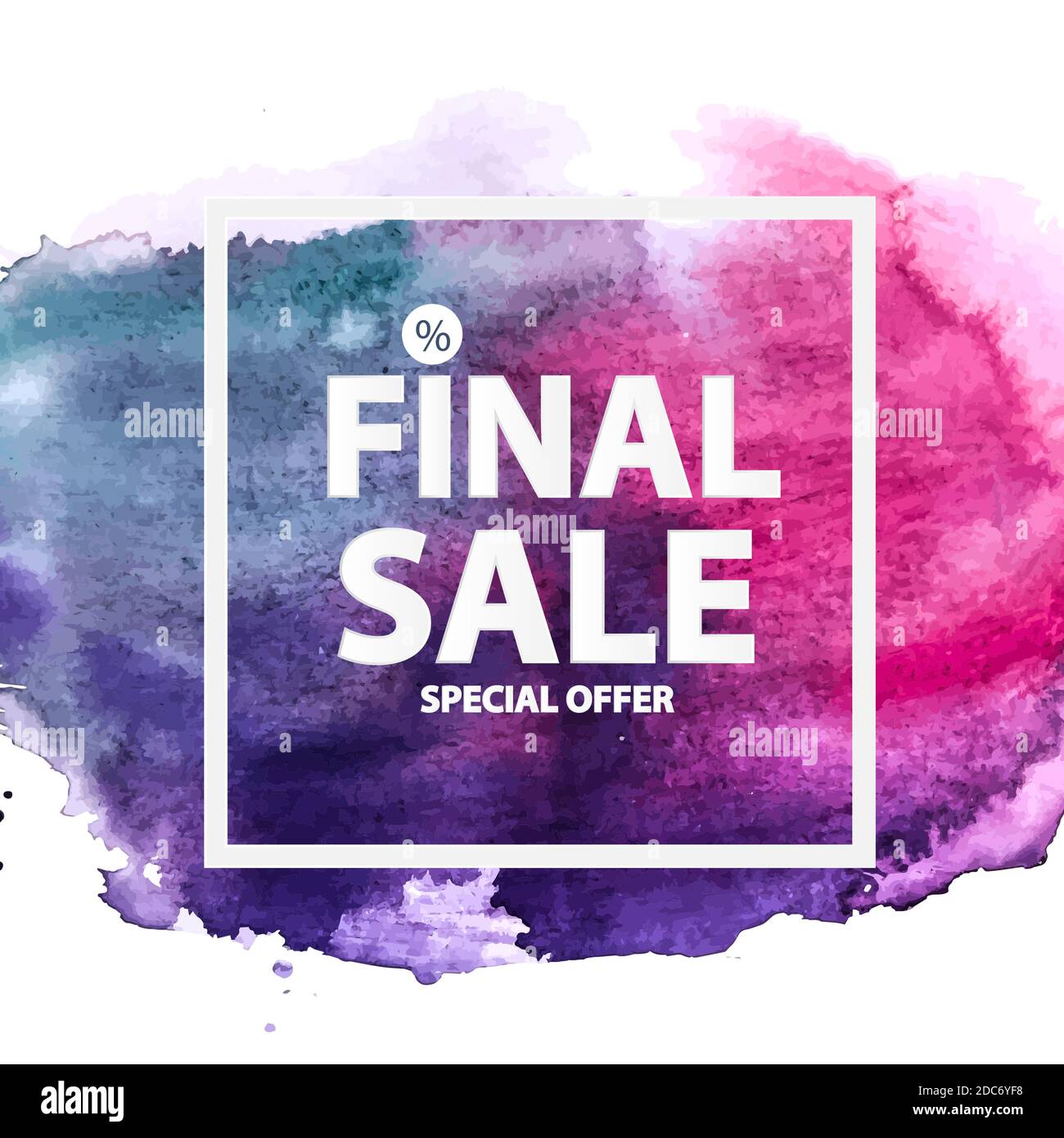 Abstract Brush Stroke Designs Final Sale Banner with Frame ...