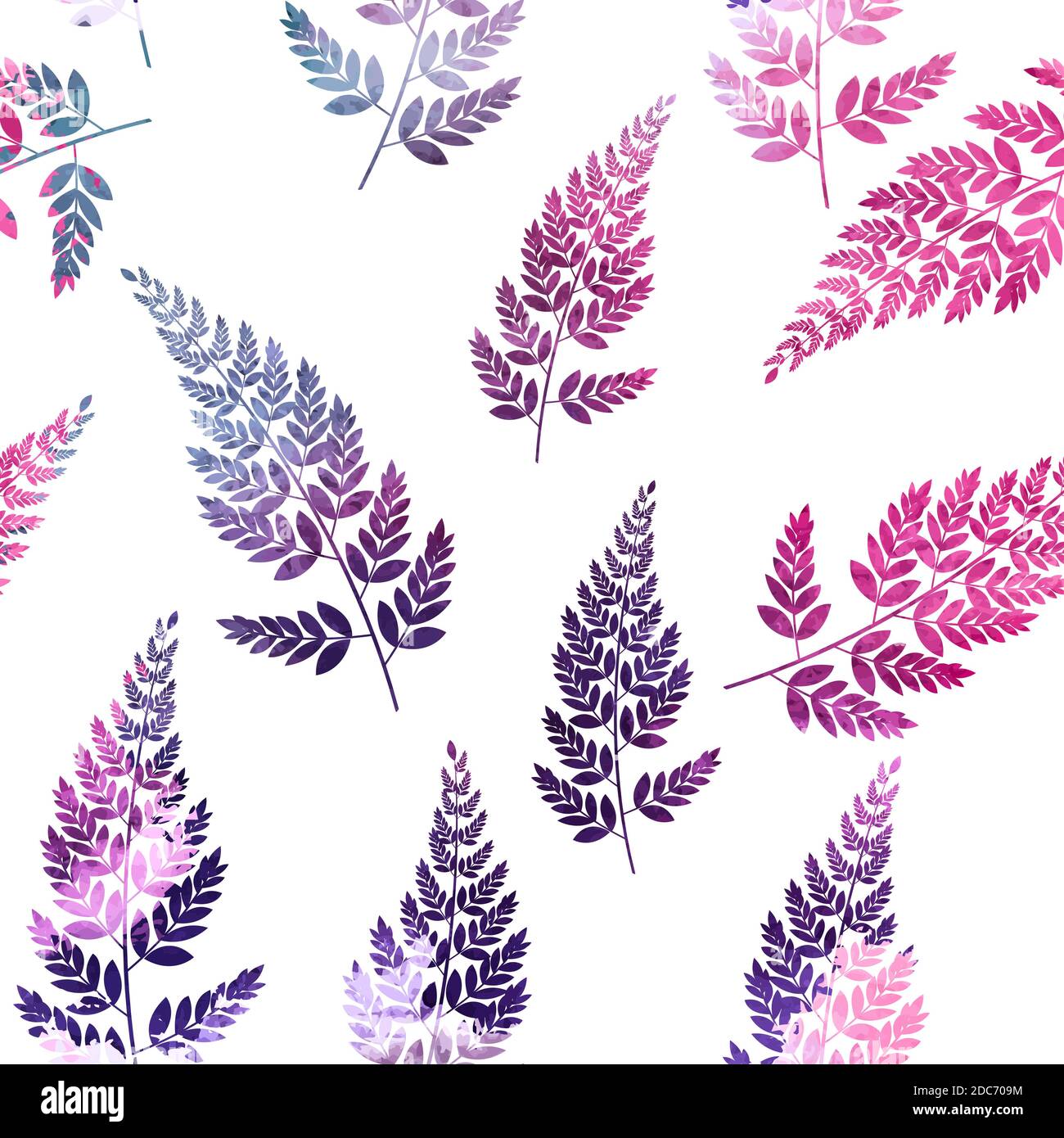 Abstract Natural Spring Seamless Pattern Background with Leaves ...