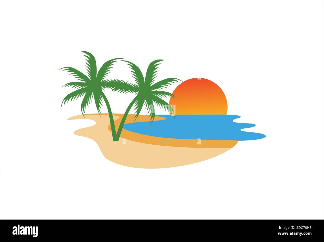Beach design illustration vector eps format , suitable for your design ...