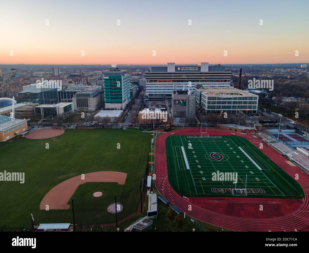 Aerial Views of the University of Chicago Stock Photo - Alamy