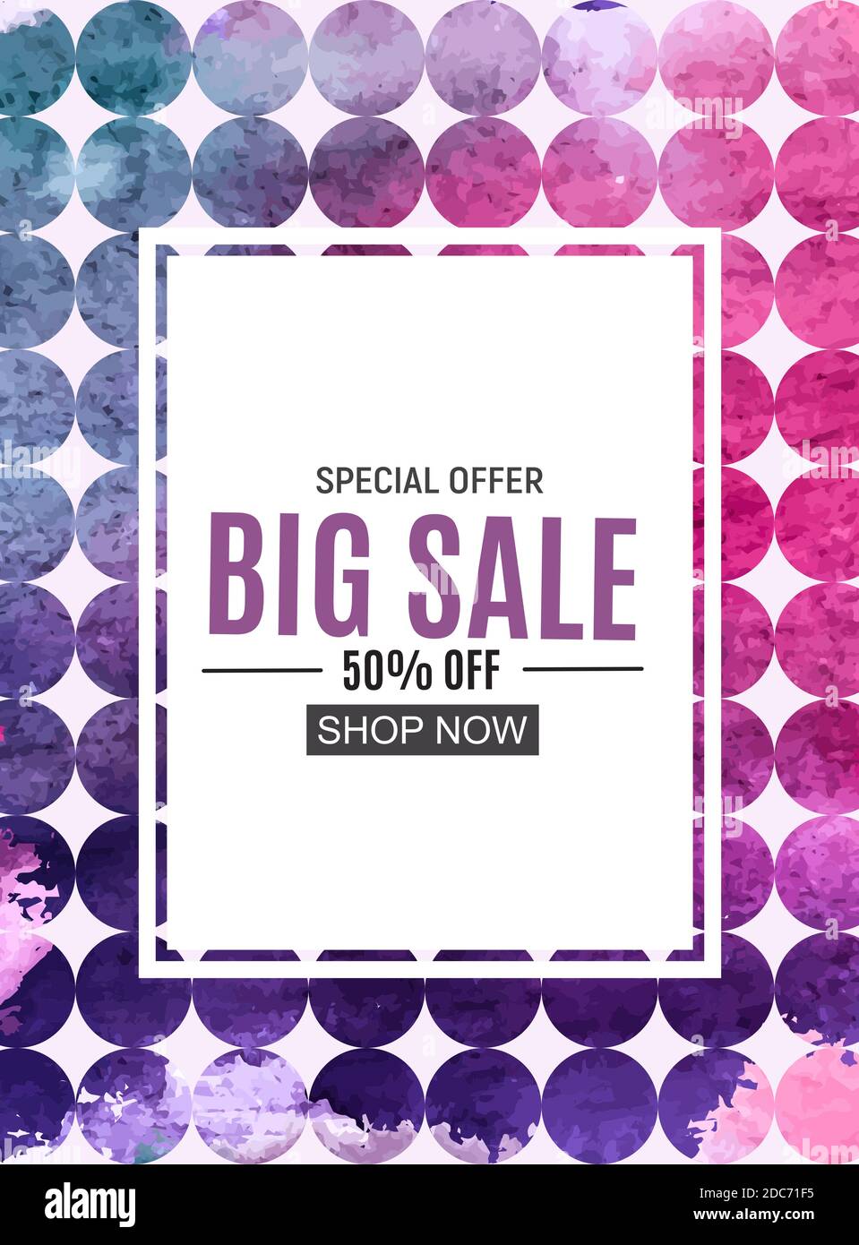Abstract Designs Sale Banner with Frame. Illustration Stock Photo - Alamy