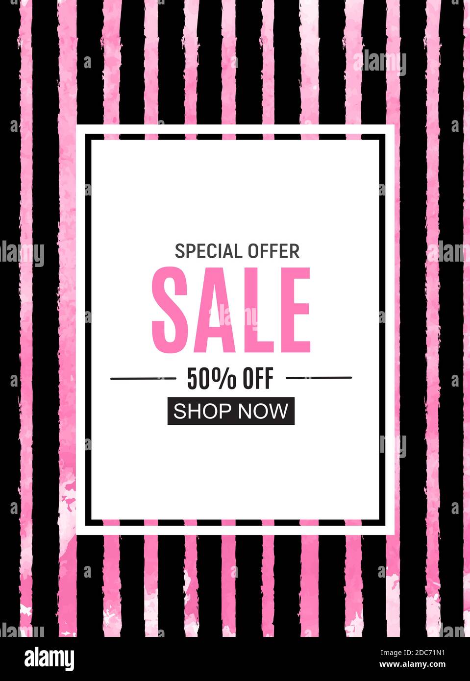 Abstract Designs Sale Banner with Frame. Illustration Stock Photo - Alamy