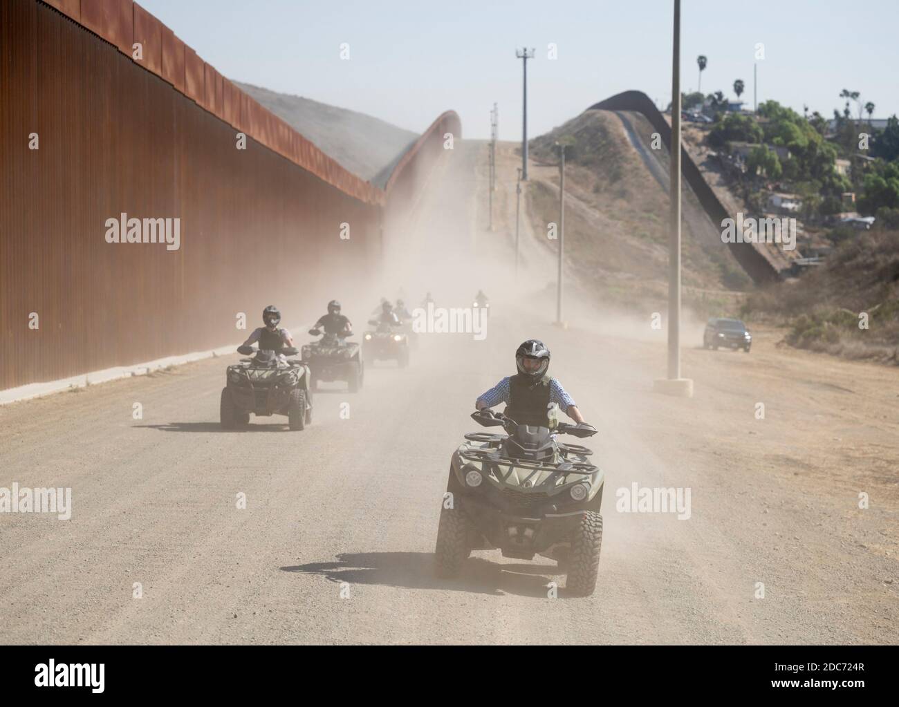 U.S. Acting Homeland Security Secretary Chad Wolf takes a tour of the ...