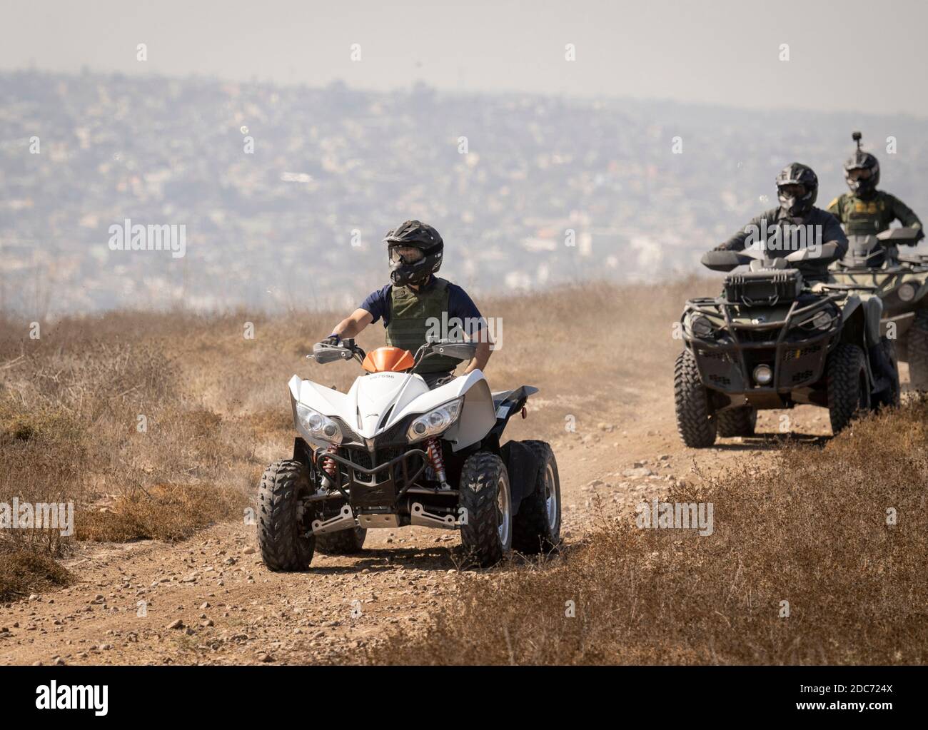 U.S. Acting Homeland Security Secretary Chad Wolf takes a tour of the ...