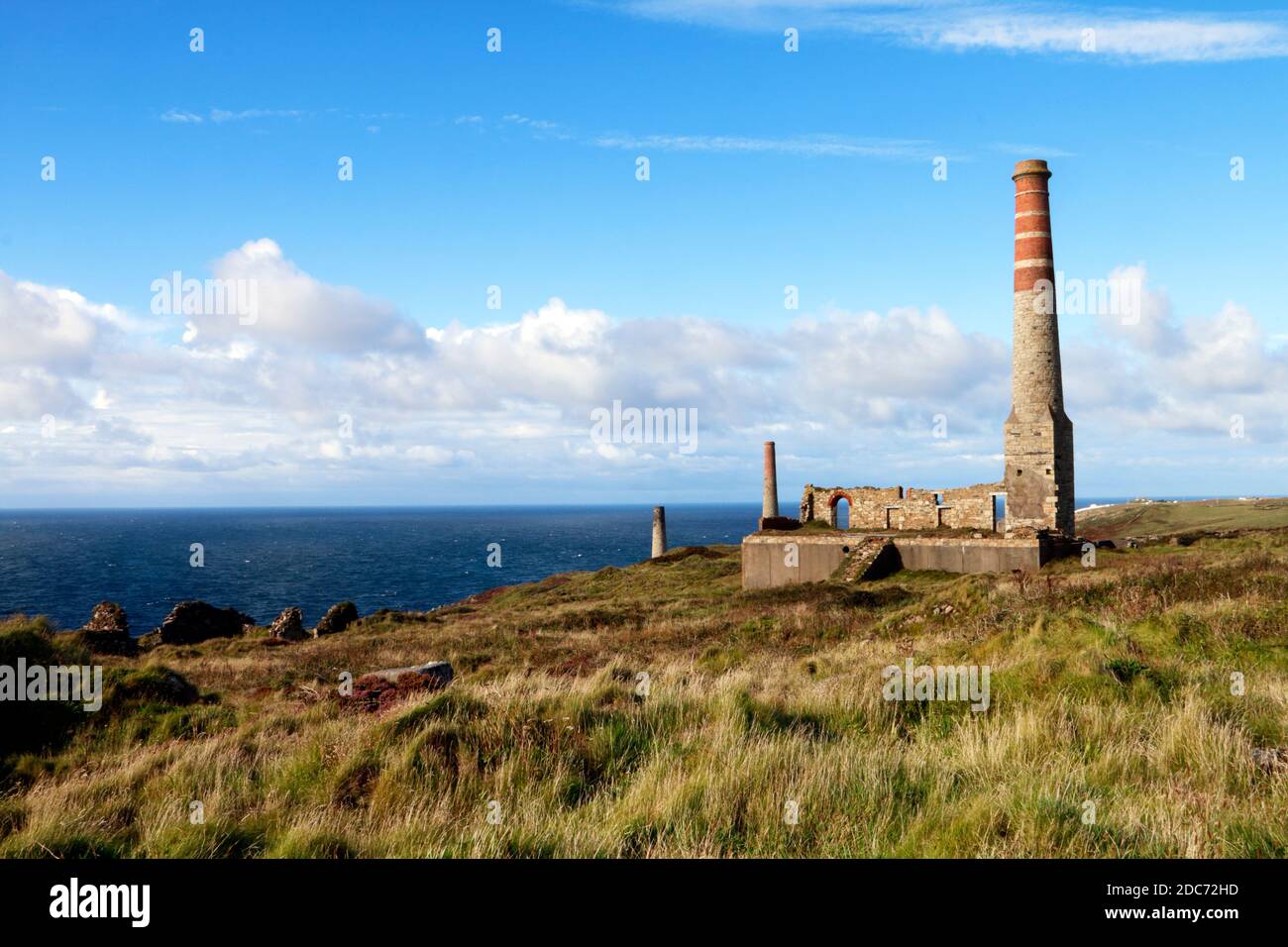 The Levant Mine and Beam engine at Pendeen near St Just in Cornwall ...