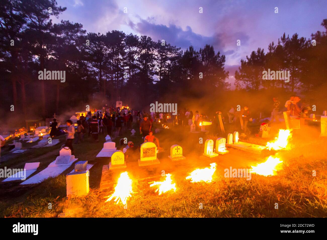The panag-apoy ritual celebration in Sagada, Philippines Stock Photo ...