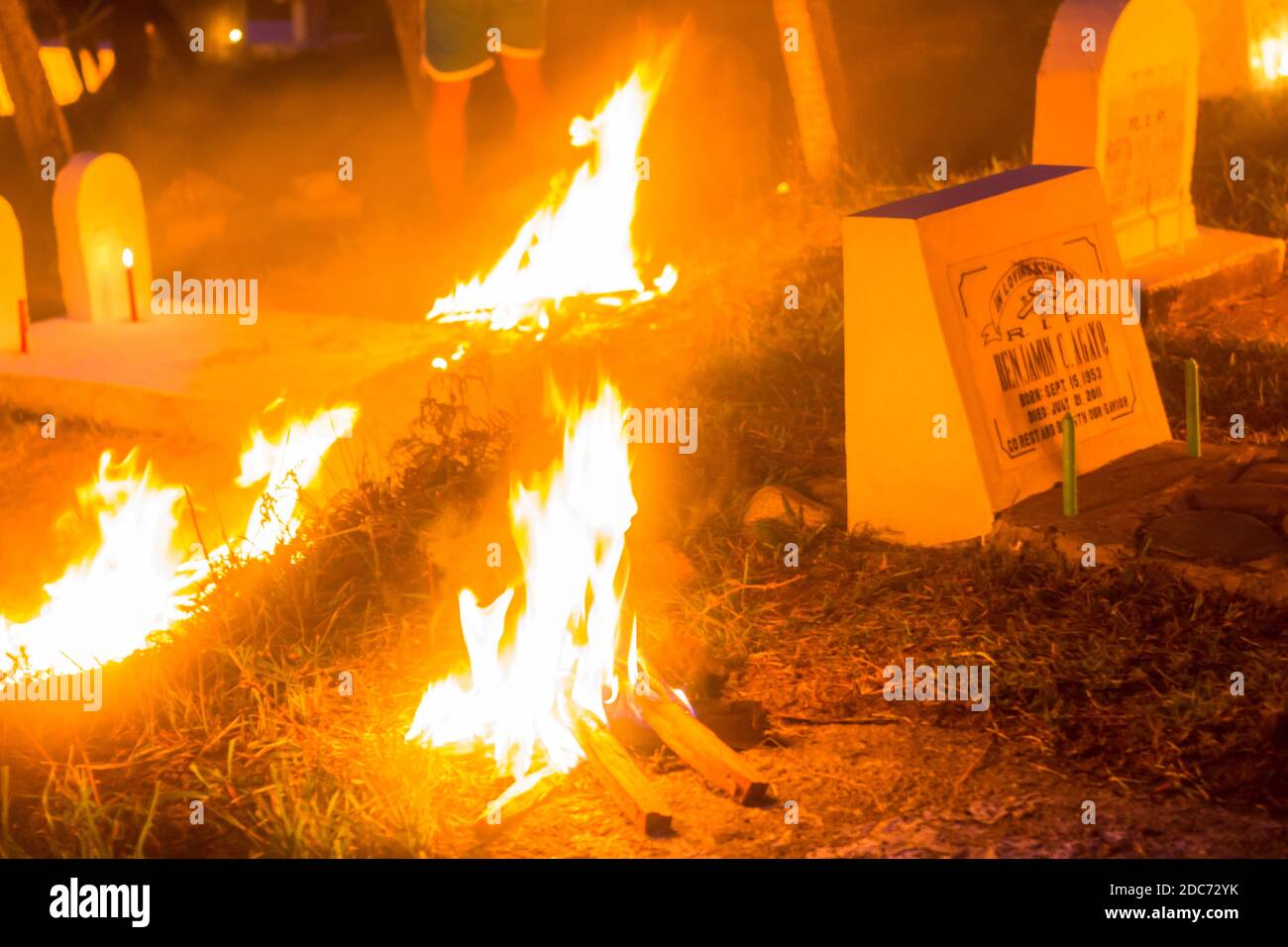The panag-apoy ritual celebration in Sagada, Philippines Stock Photo ...