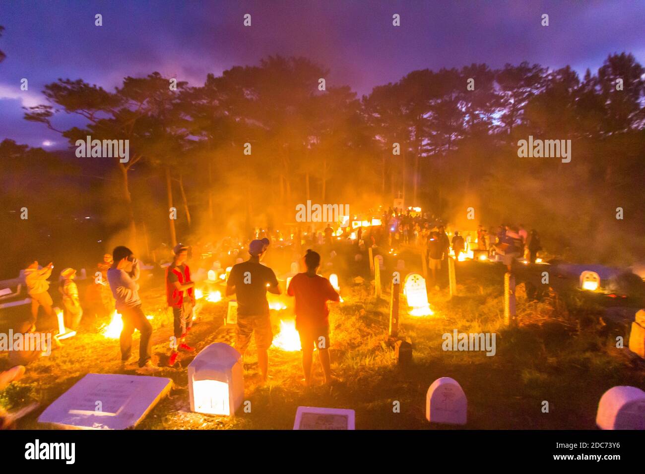 The All Soul's Day ritual in Sagada, Philippines called the 'panag-apoy ...