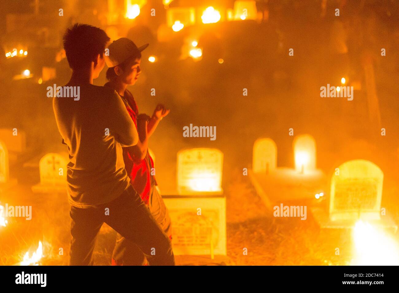 The All Soul's Day ritual in Sagada, Philippines called the 'panag-apoy ...