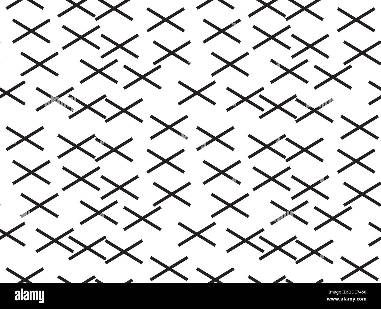 seamless pattern with crossed short lines, vector illustration Stock ...
