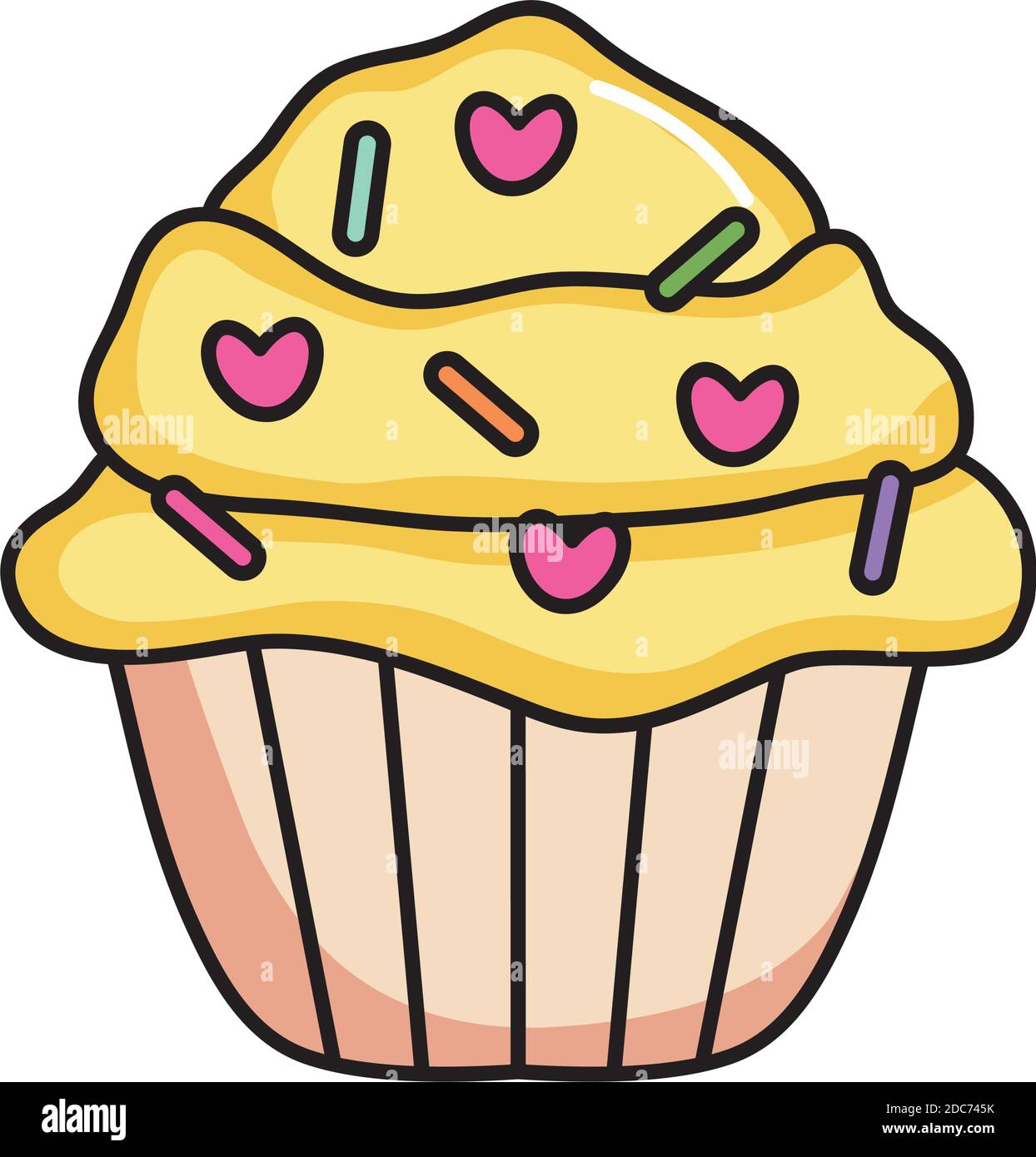 Yellow Cupcake Clipart