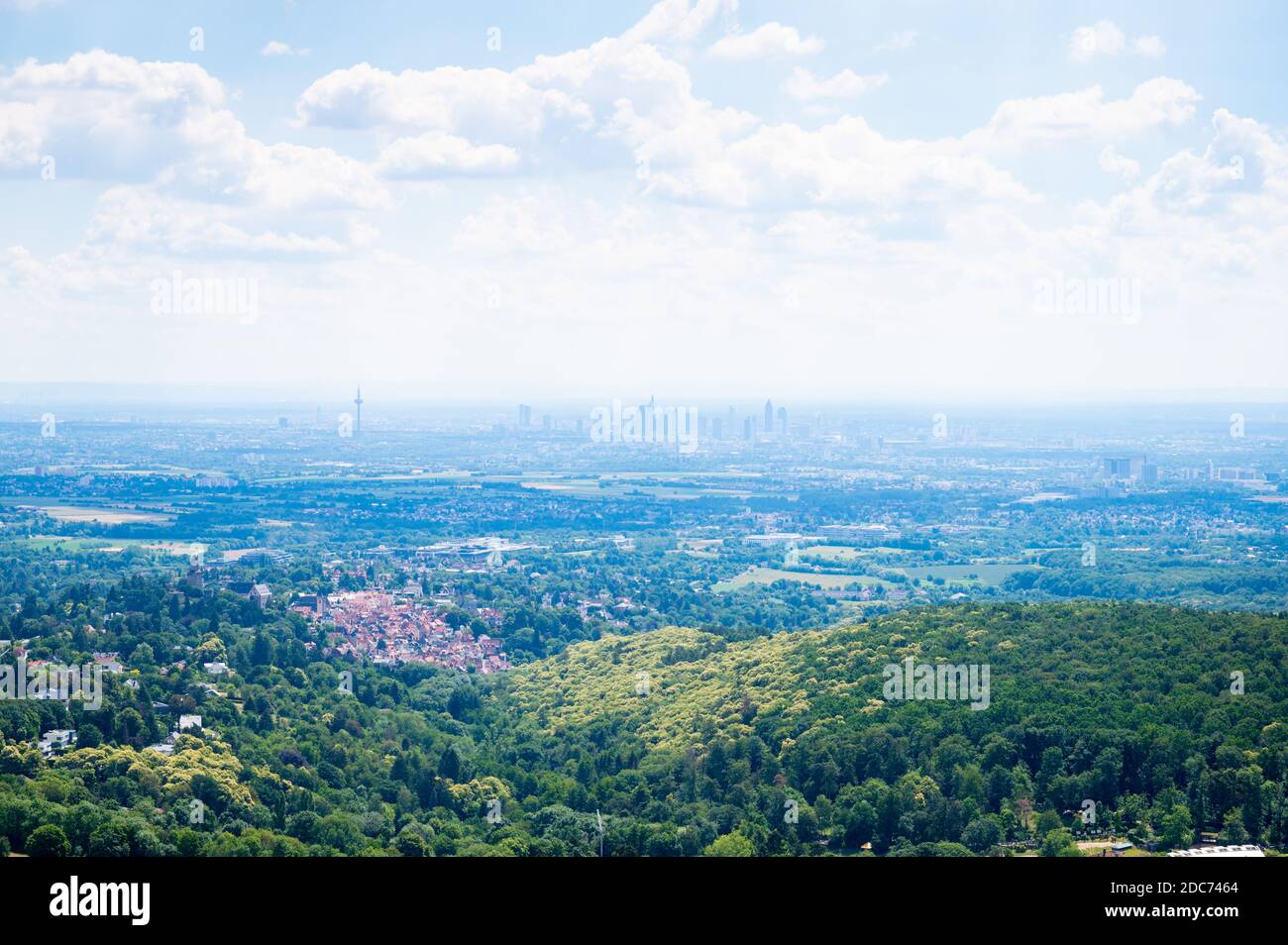 hiking in the taunus region view of the rhine-main area with the ...