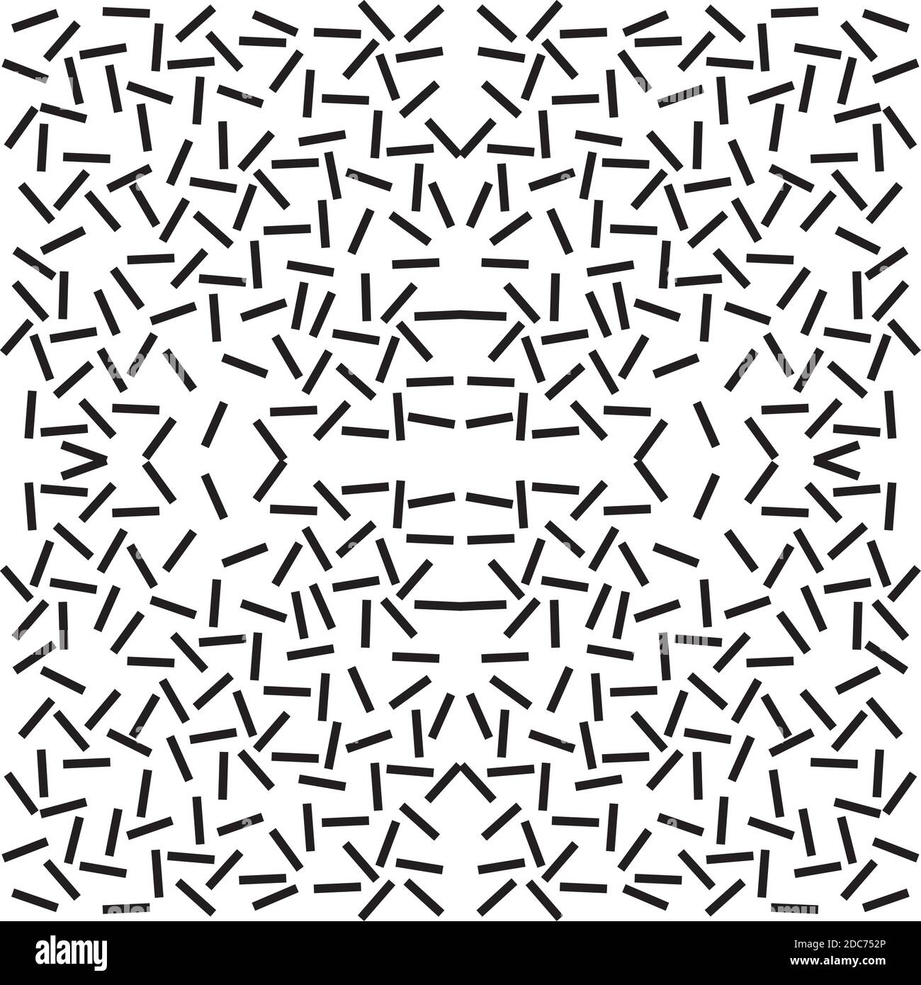 geometric short lines seamless pattern, black and white design, vector ...