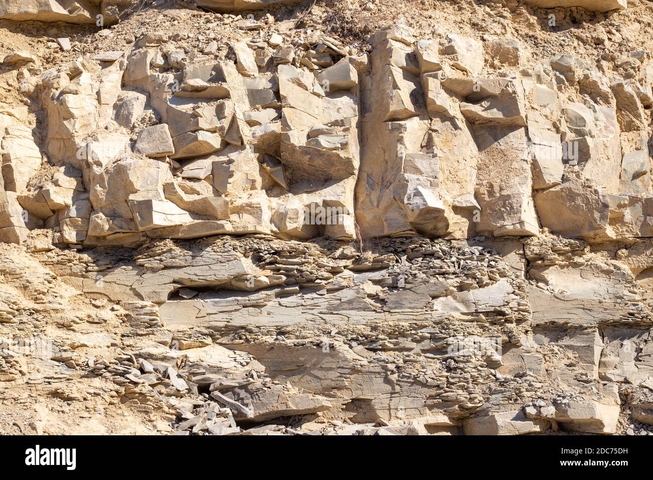 natural background of dry clay soil on the cut. Texture,template Stock ...