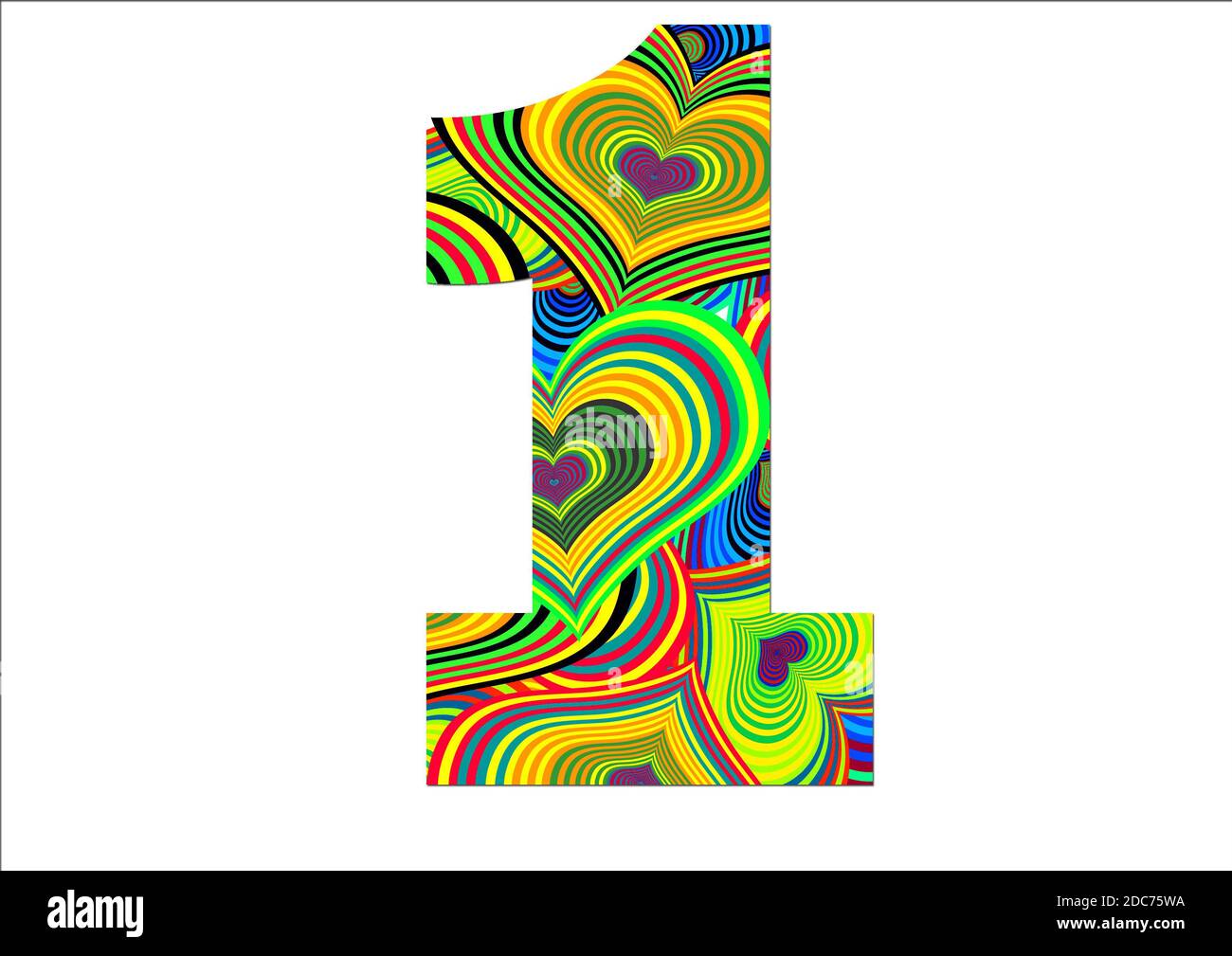 Number 7 heart hi-res stock photography and images - Alamy