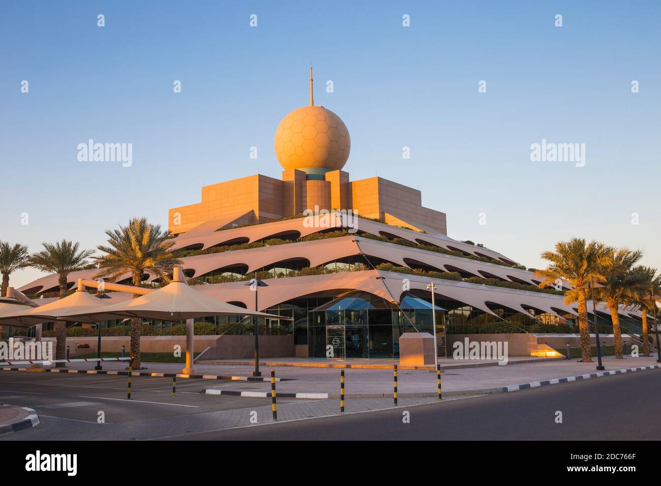 United Arab Emirates, Abu Dhabi, Al Ain, Etisalat building Stock Photo ...