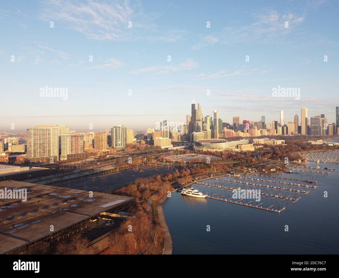 Aerial Views of Chicago Skyline Stock Photo - Alamy