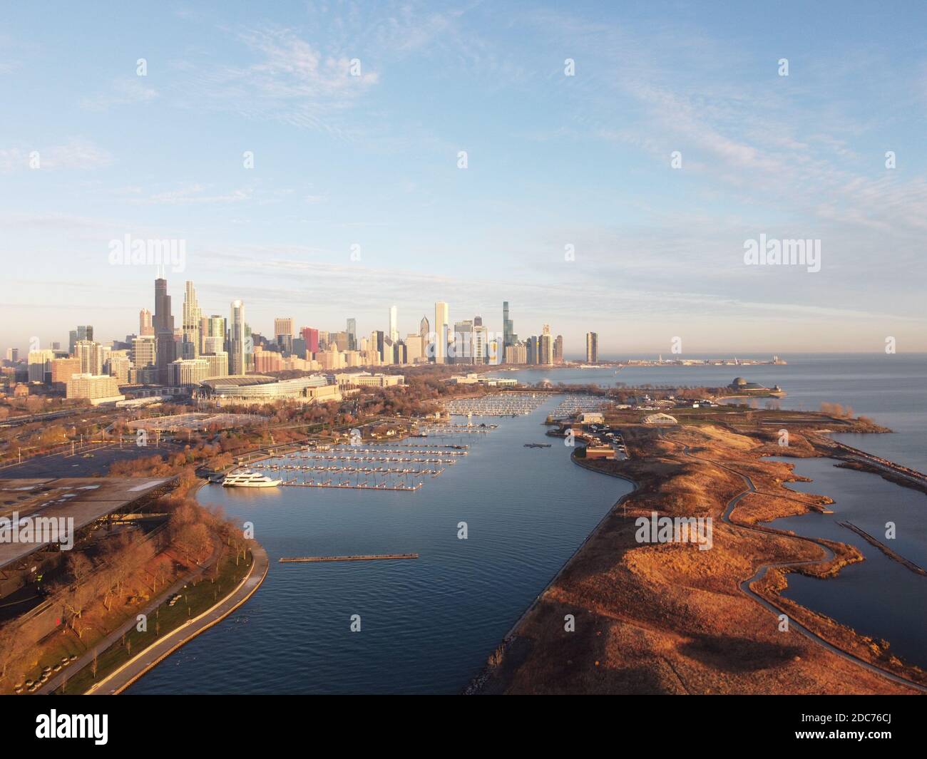 Aerial Views of Chicago Skyline Stock Photo - Alamy