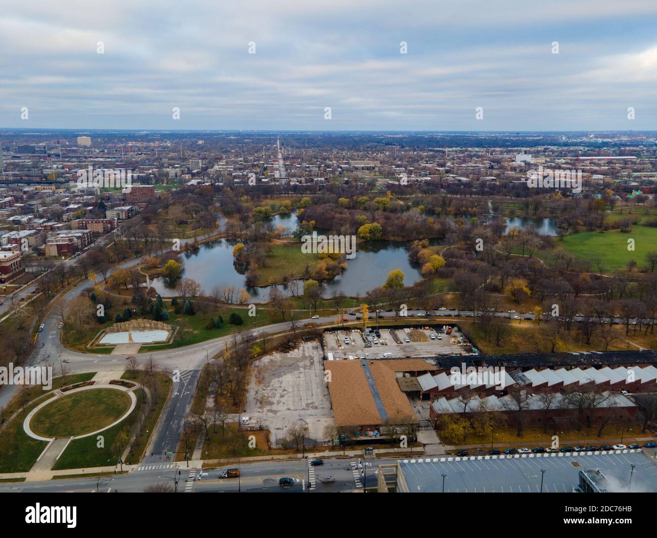 Aerial Views of Chicago Skyline Stock Photo - Alamy