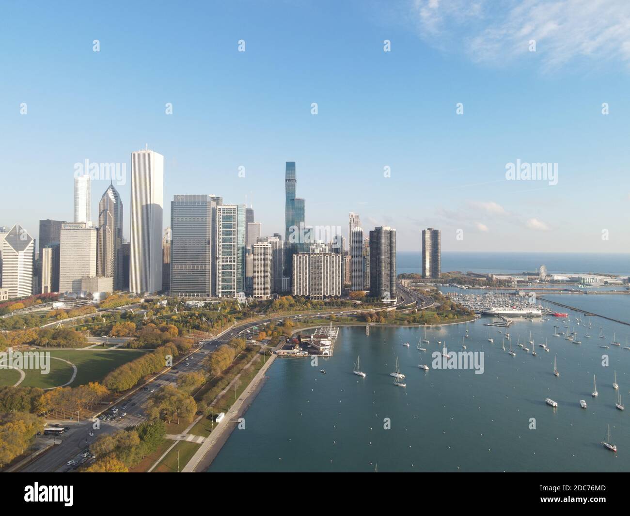 Aerial Views of Chicago Skyline Stock Photo - Alamy