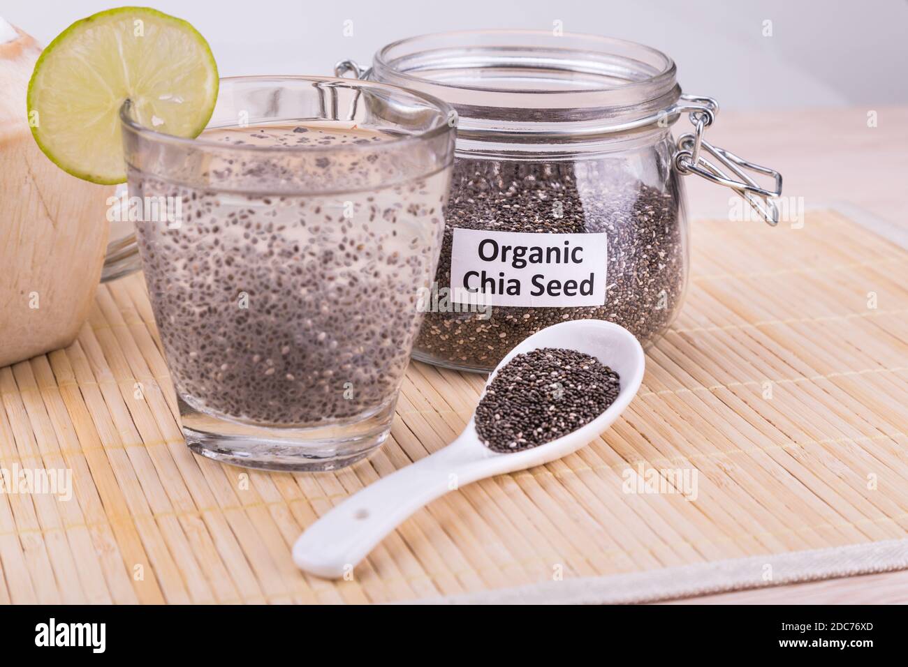 Coconut chia seed juice with hydrating coconut water, refreshing lime ...