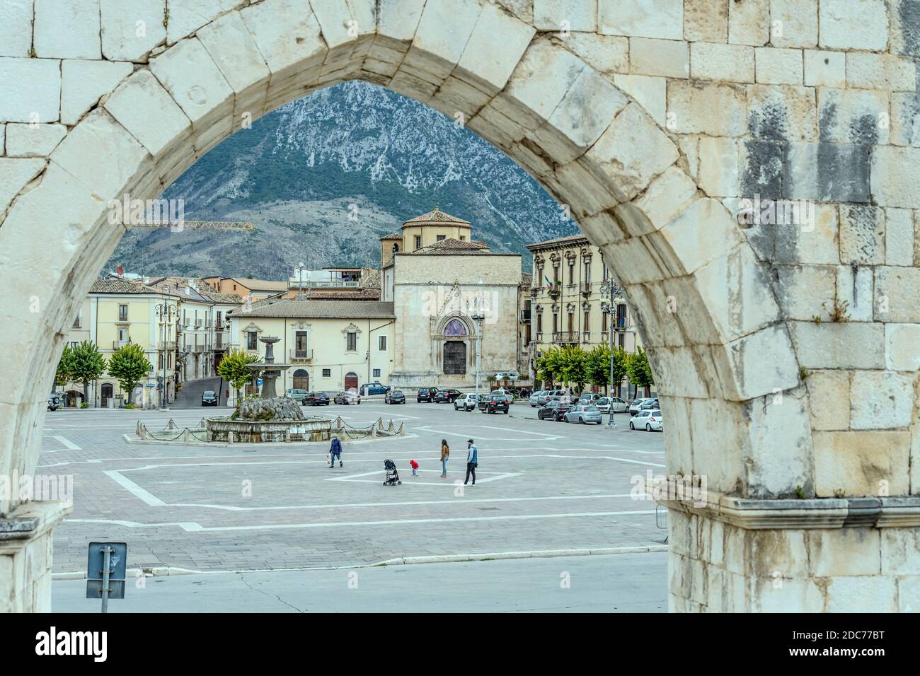 SULMONA, ITALY - september 27 2020: cityscape with S.Filippo Neri ...