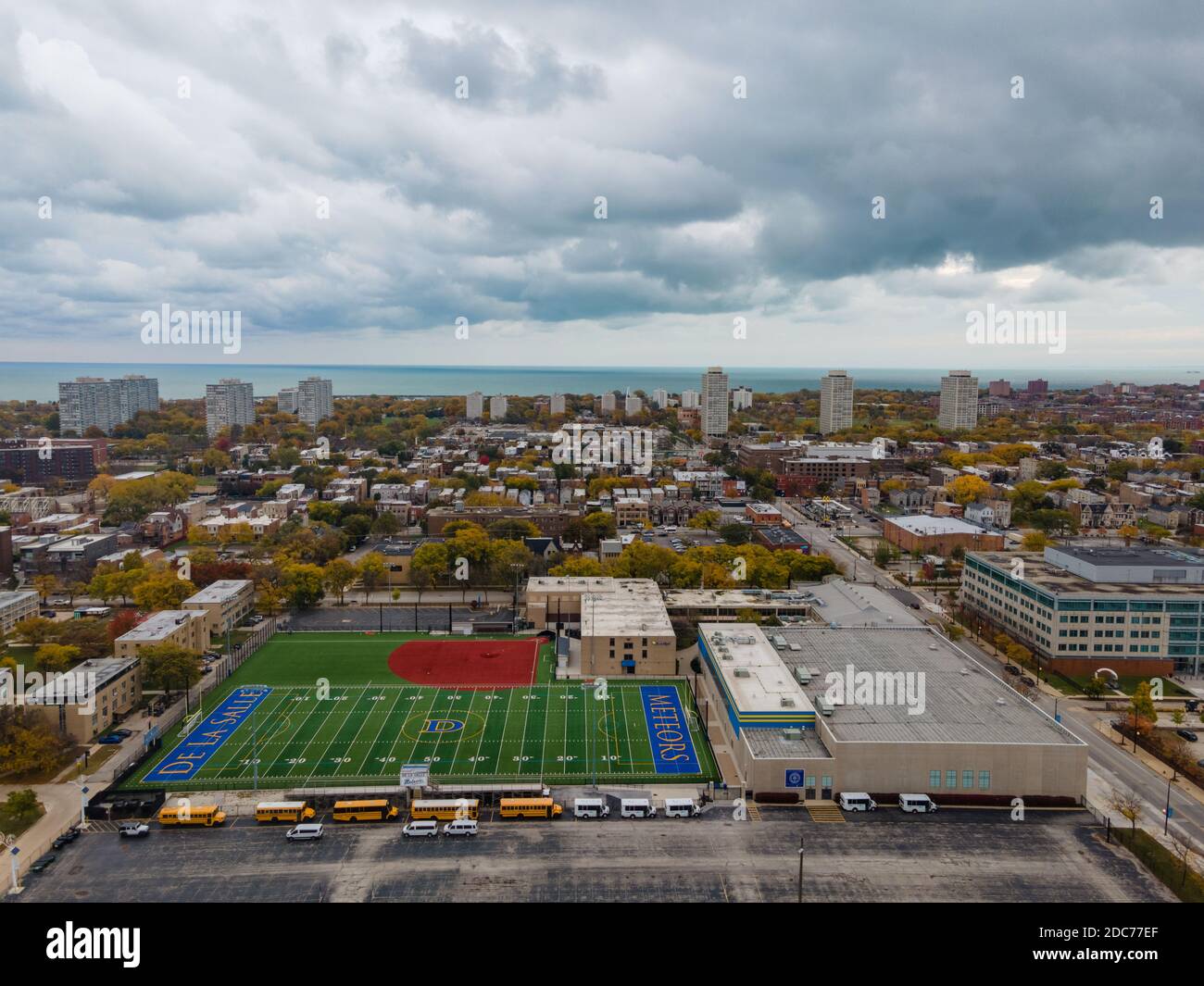 Aerial Views of Evanston/Chicago Stock Photo - Alamy