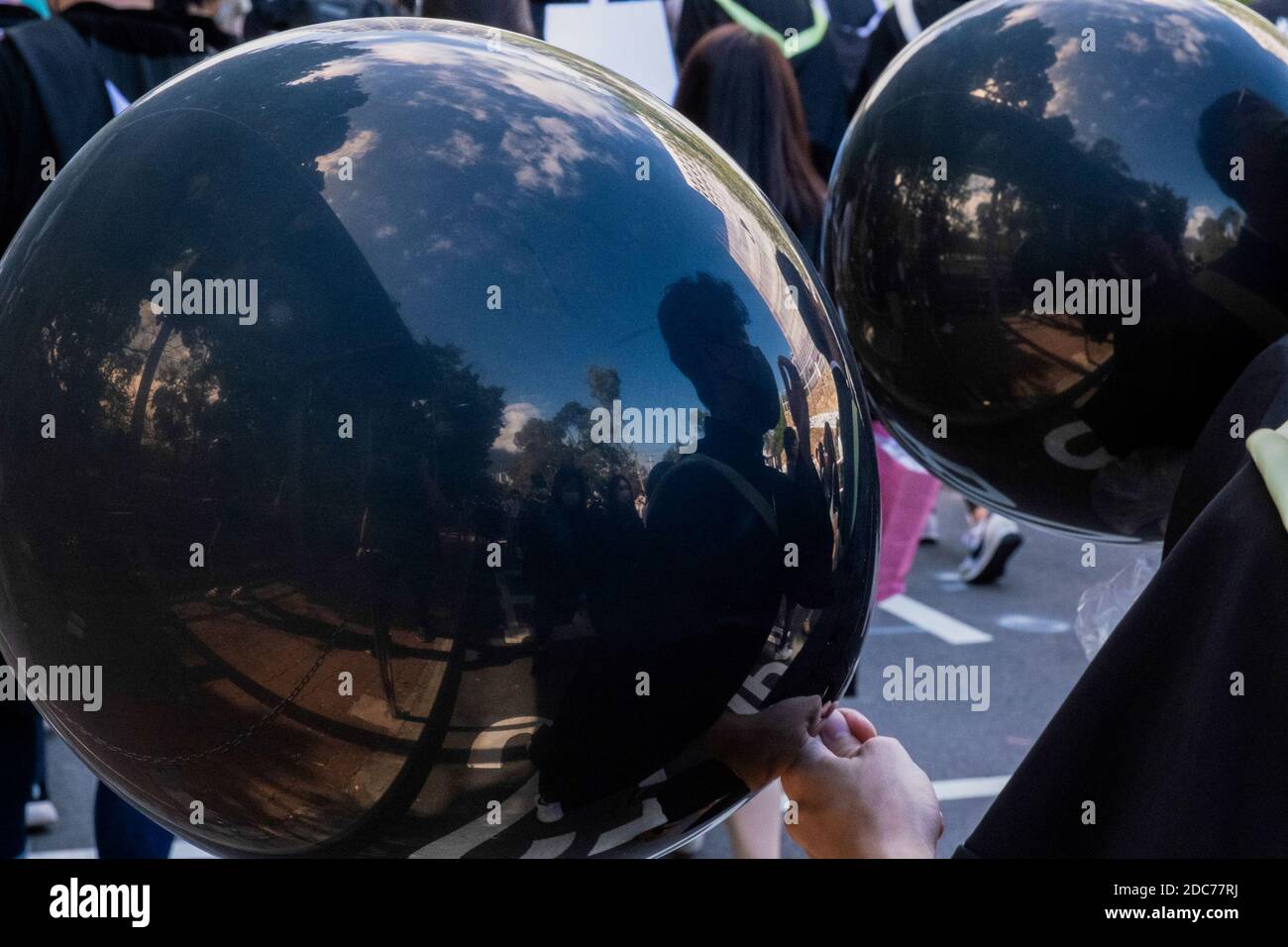 Black student with balloons hi-res stock photography and images - Alamy