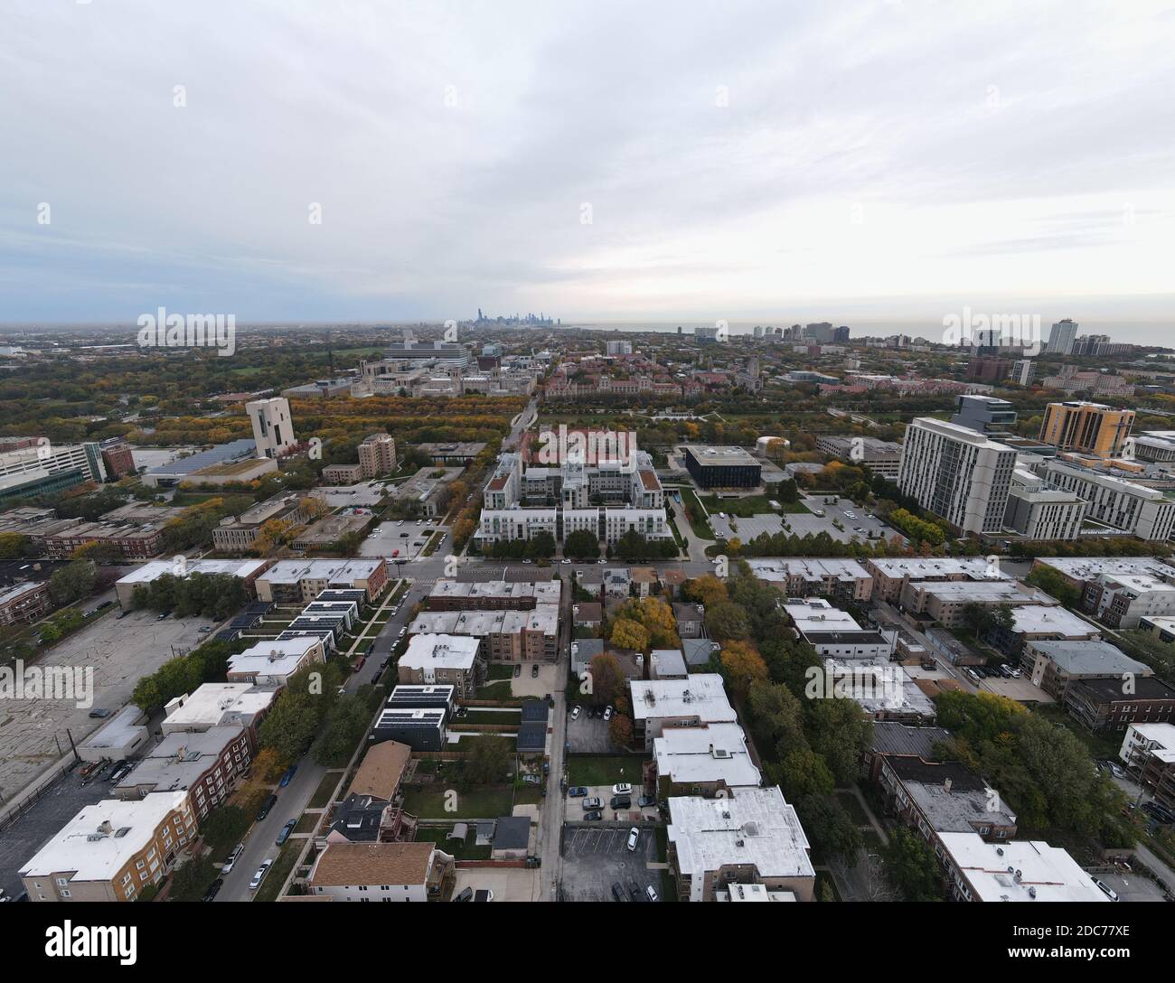 Aerial Views of Evanston/Chicago Stock Photo - Alamy