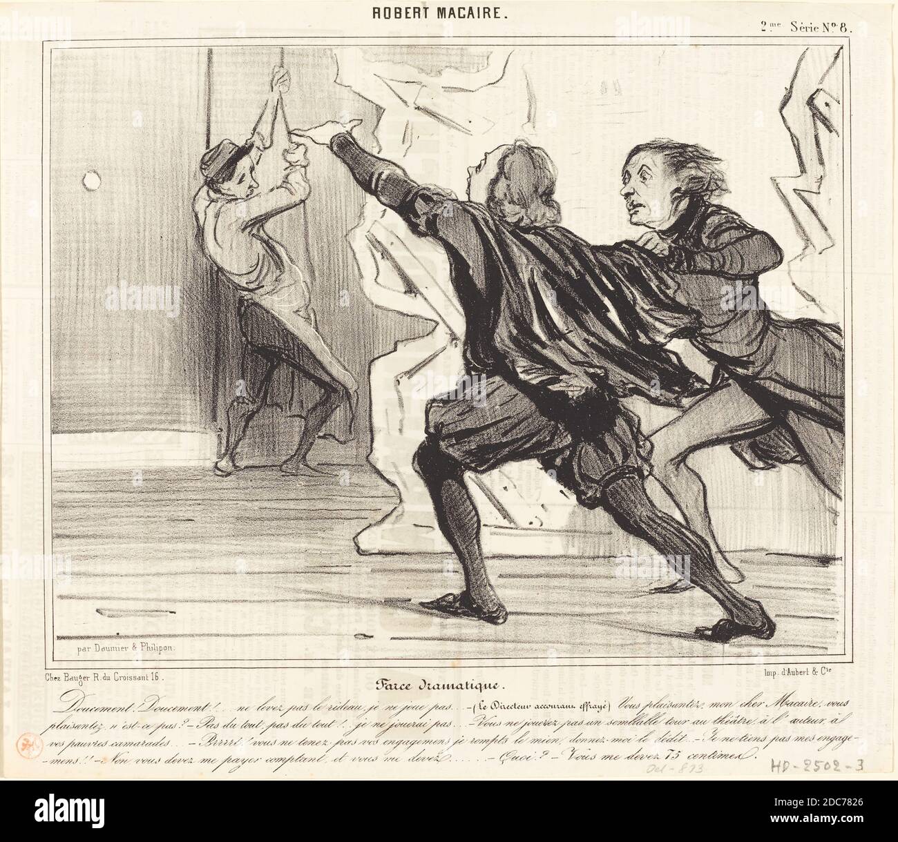 Honoré Daumier, (artist), French, 1808 - 1879, Farce dramatique, Robert ...