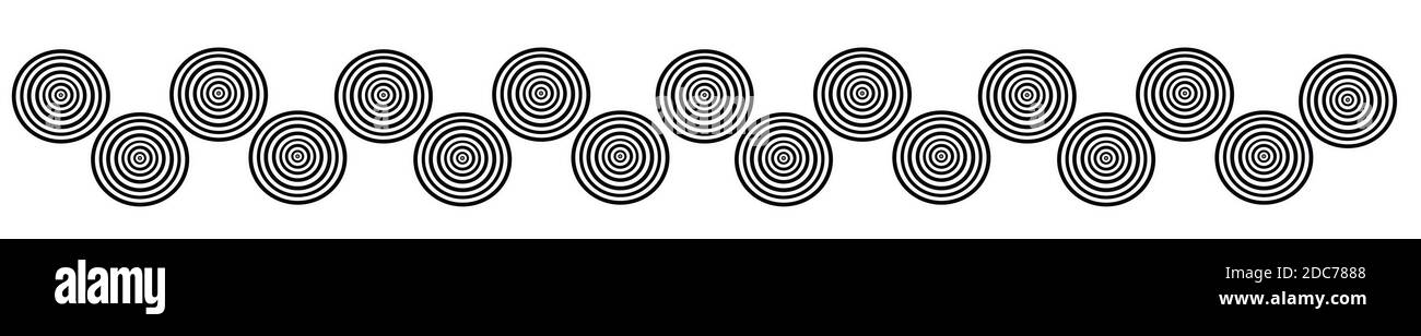 Footer circle coin shape pattern black and white for decoration Stock ...