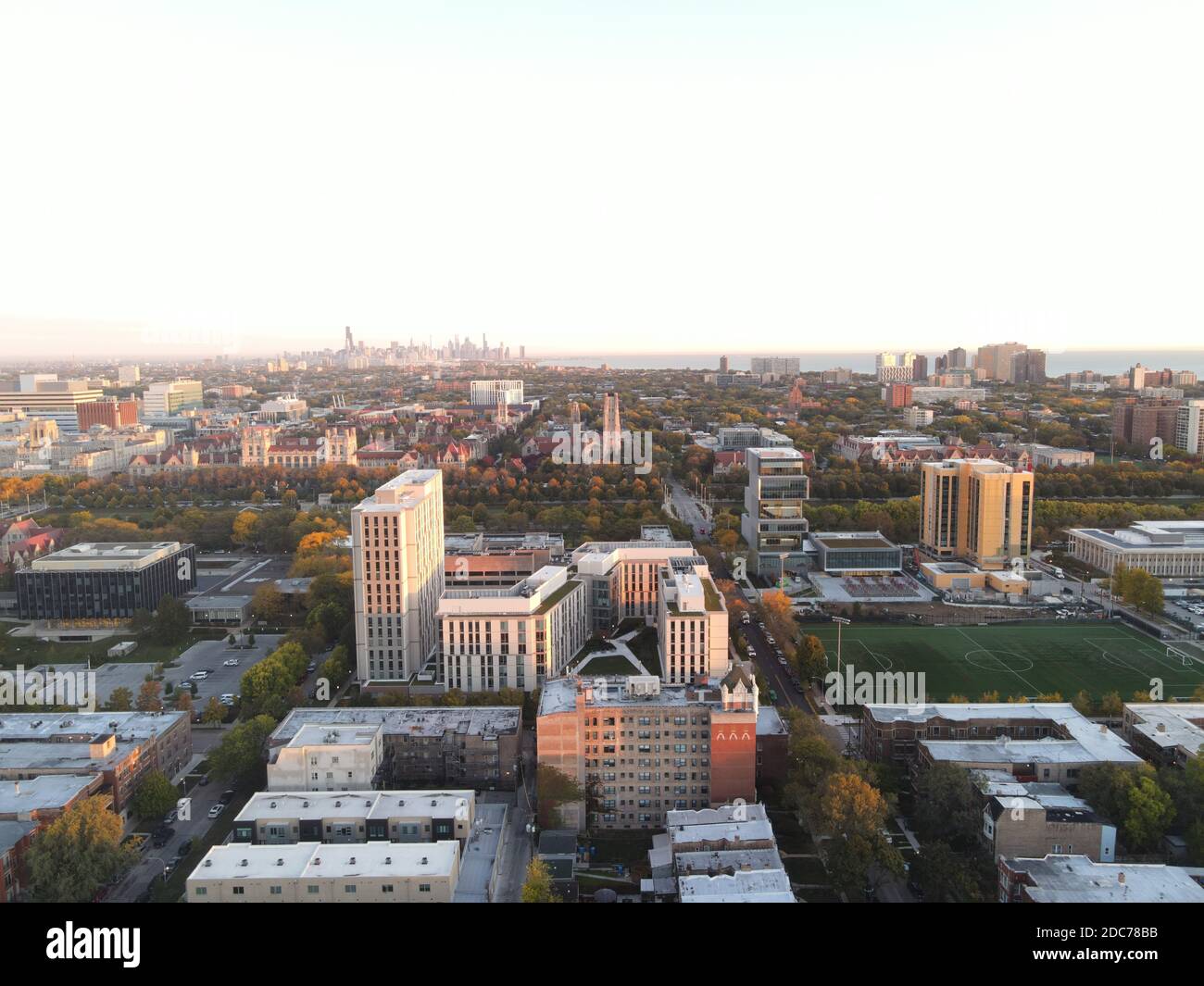 Aerial Views of Evanston/Chicago Stock Photo - Alamy
