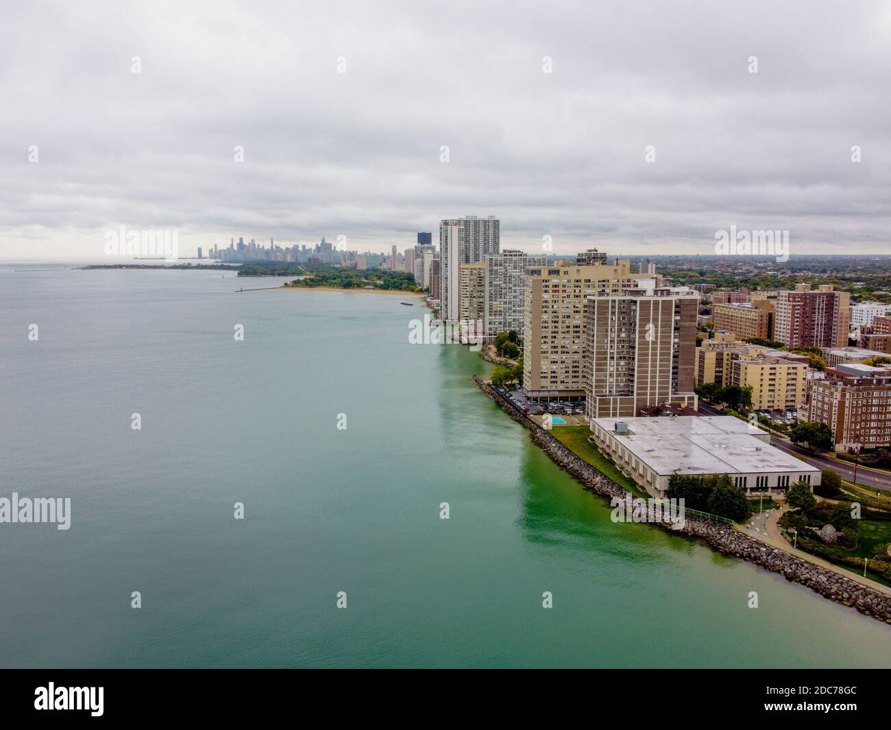 Aerial Views of Evanston/Chicago Stock Photo - Alamy