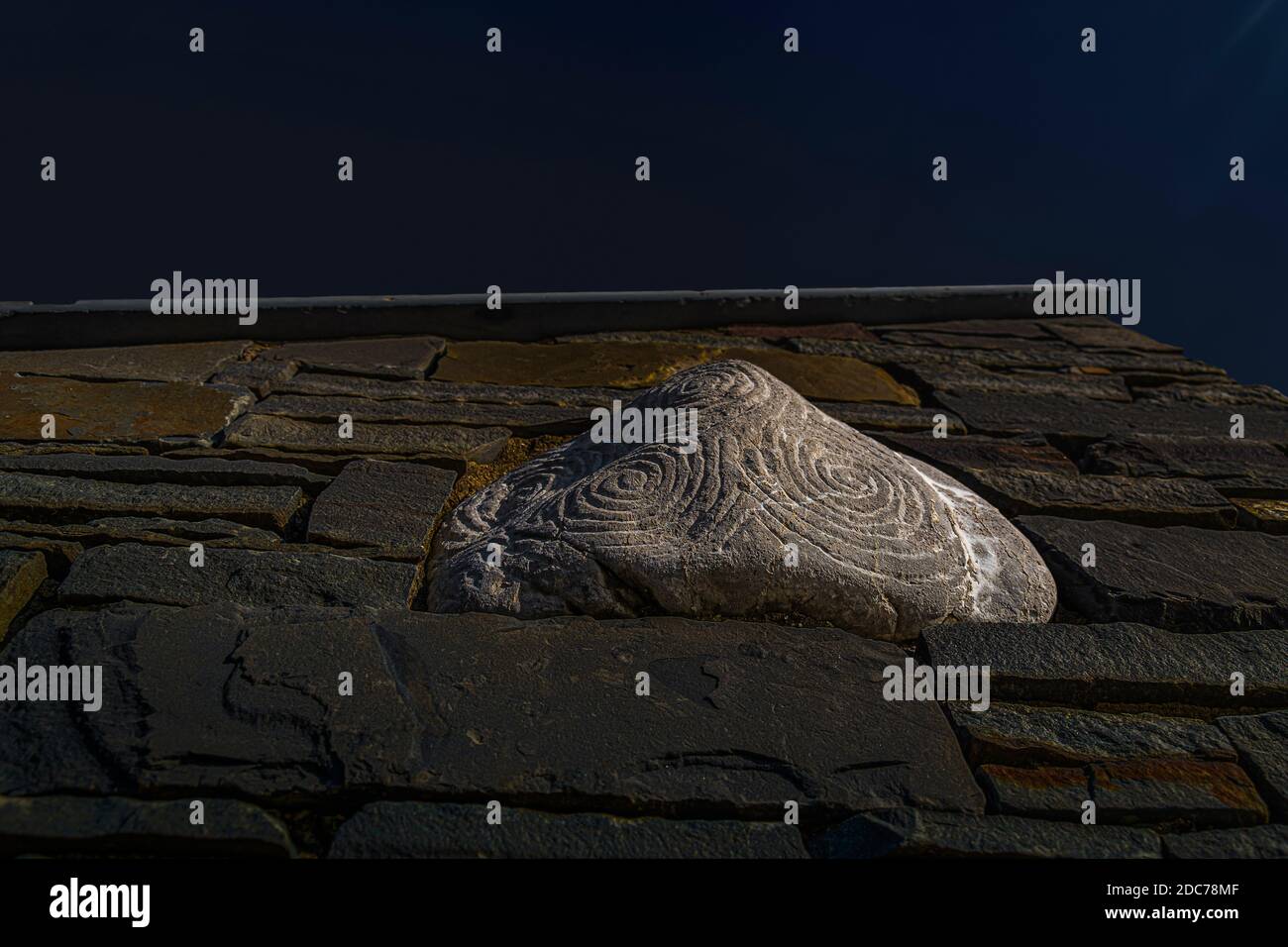 Celtic pattern on the rock Stock Photo - Alamy
