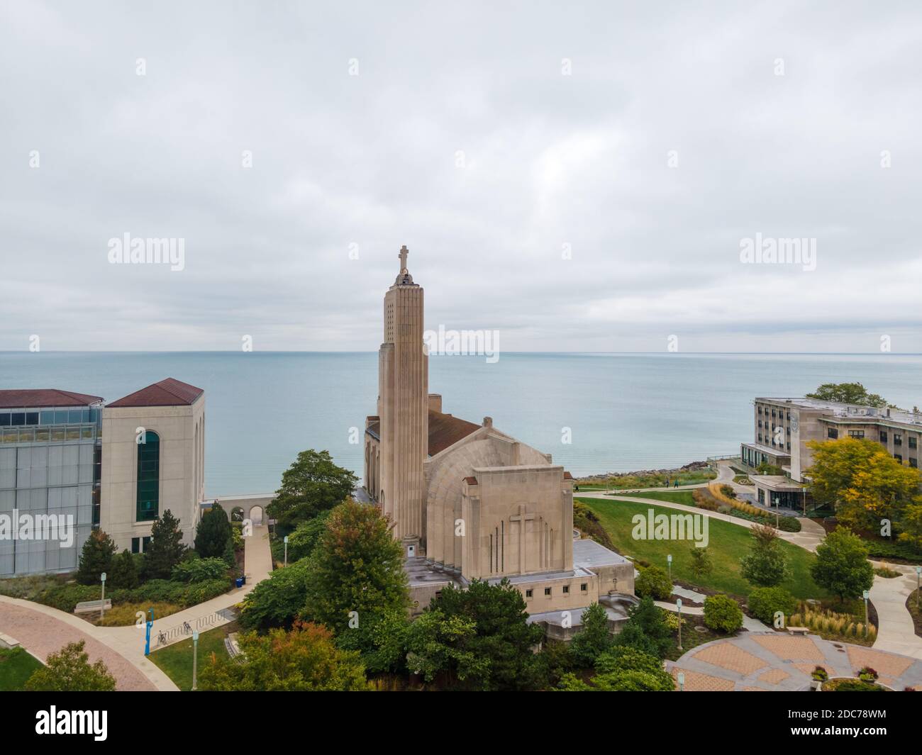 Aerial Views of Evanston/Chicago Stock Photo - Alamy