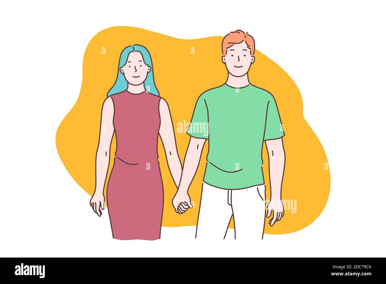 Happy marriage and romantic relationships, man and woman understanding ...