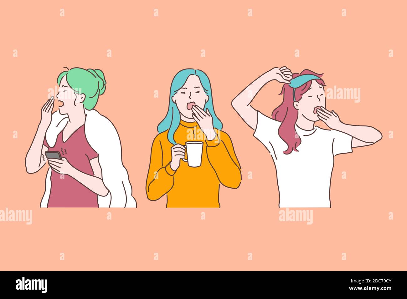 Drowsiness, morning fatigue and chronic exhaustion, feeling tired ...