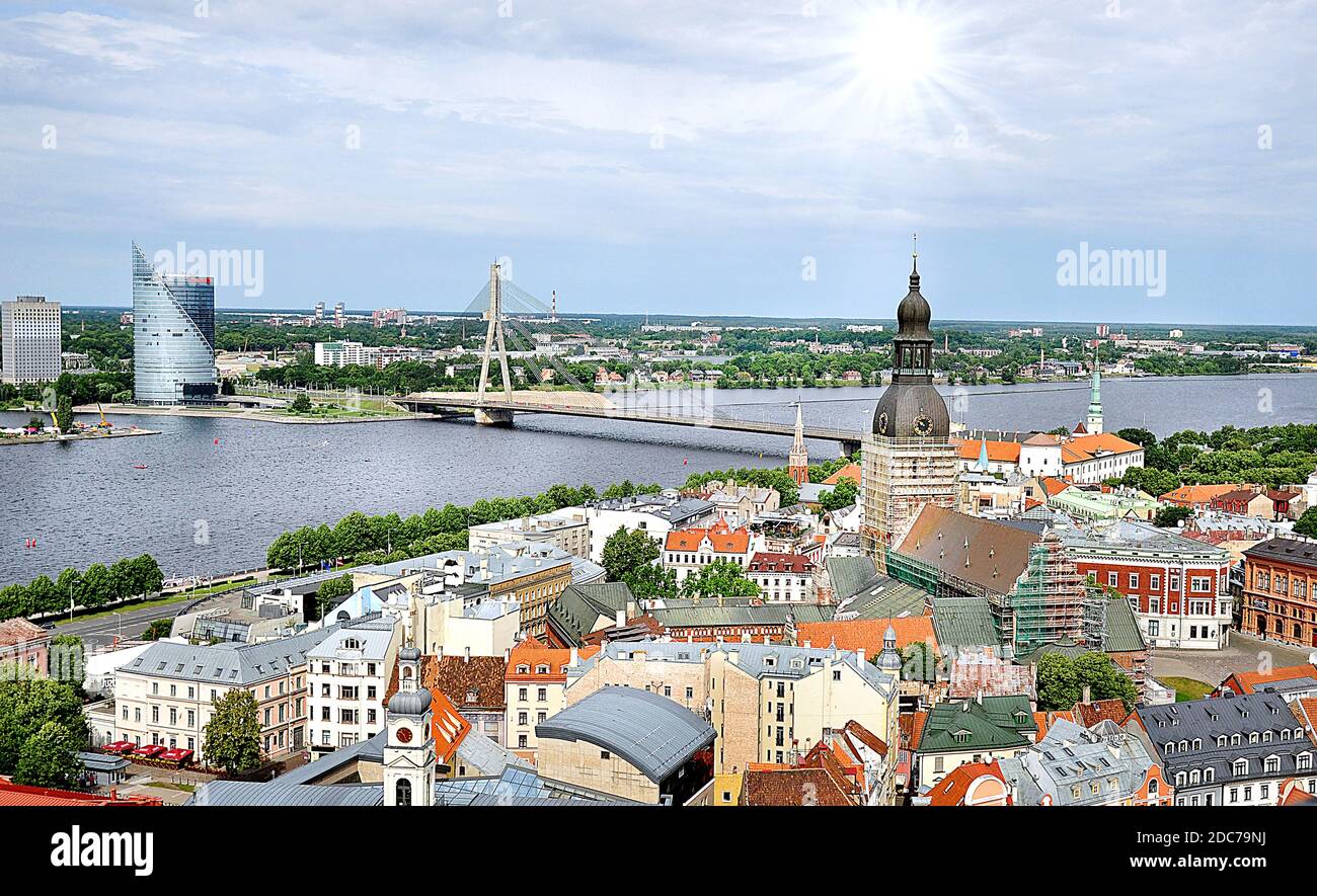 Panoramic view riga city center hi-res stock photography and images - Alamy