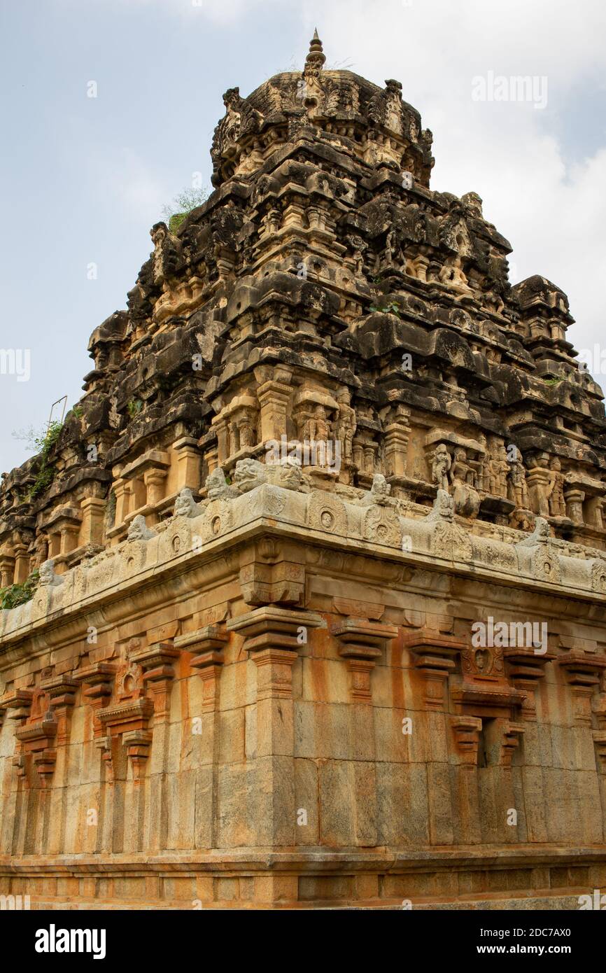 Beautiful ancient temple towers, Avani, Karnataka, India Stock Photo ...