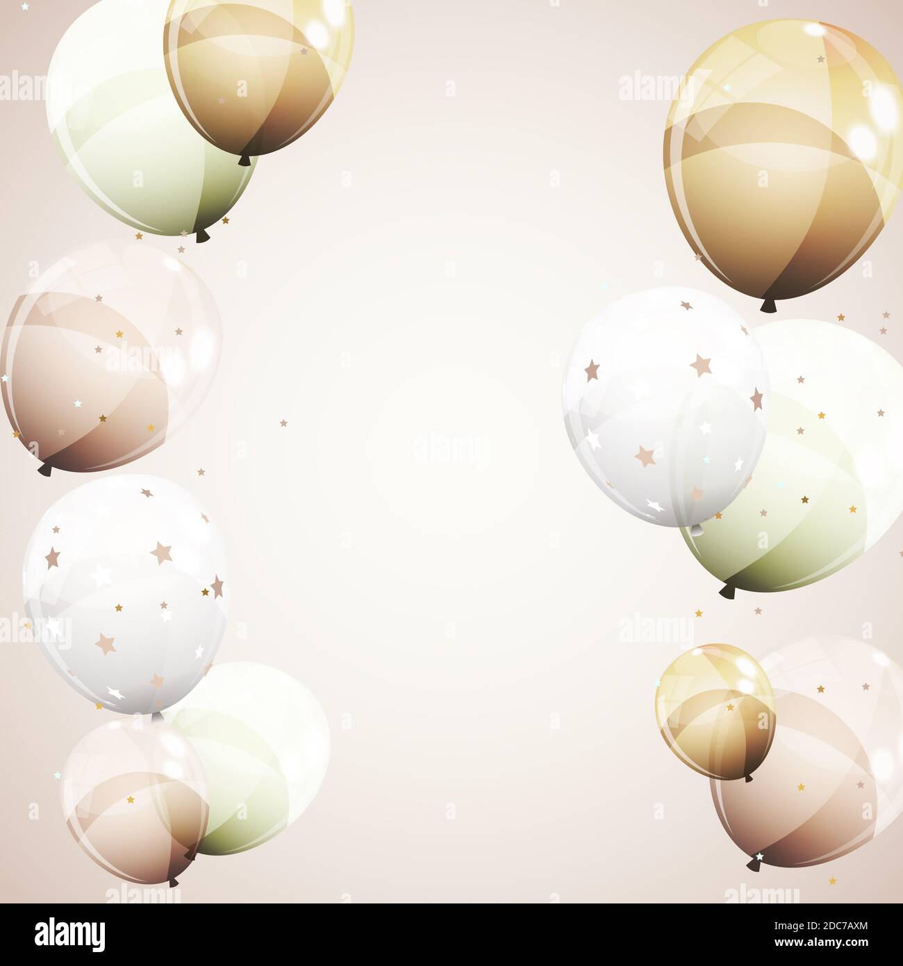 Color Glossy Balloons Background Illustration Stock Photo - Alamy