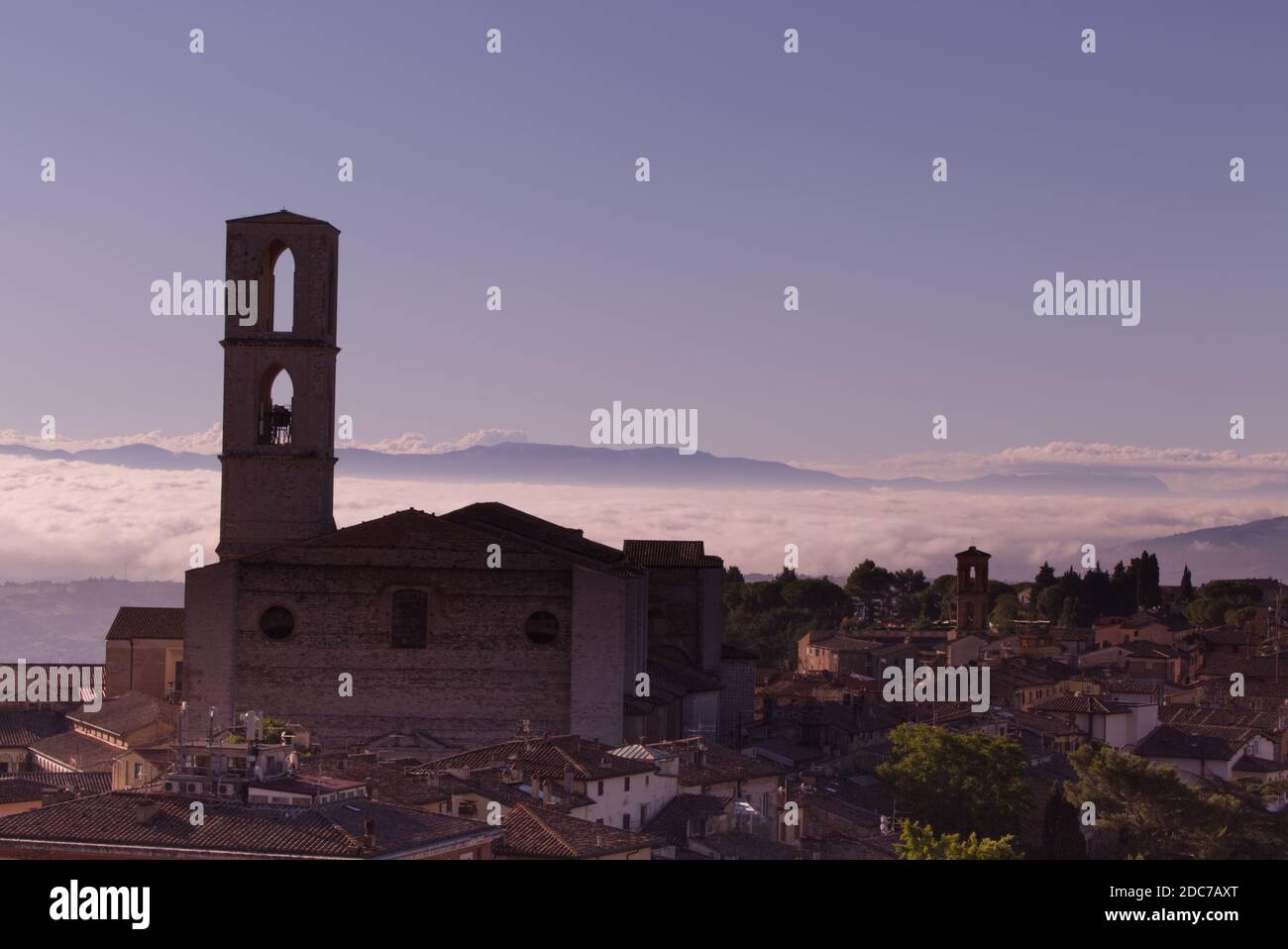 Landscape from the hill of Perugia in the early morning Stock Photo - Alamy