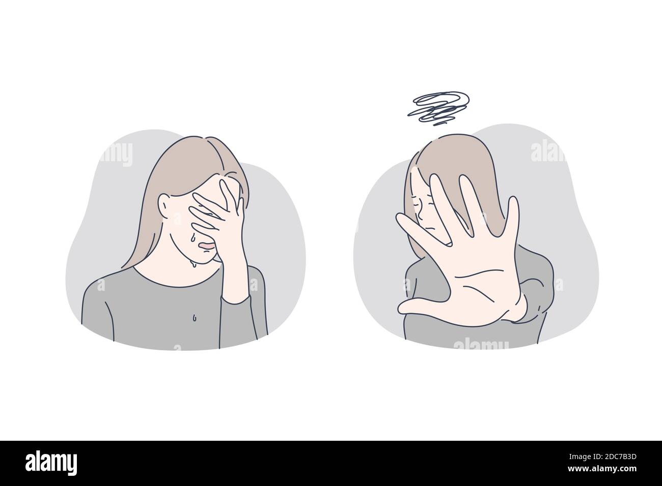 Afraid rejection Stock Vector Images - Alamy